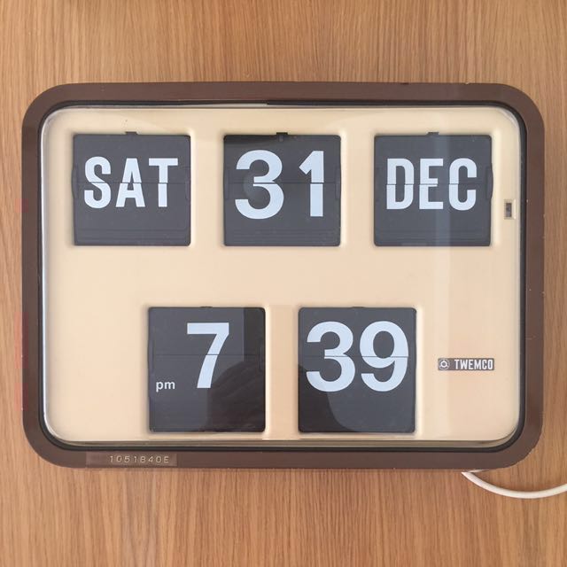 Early 70's vintage Twemco super rare color made in Hong Kong flip clock ...