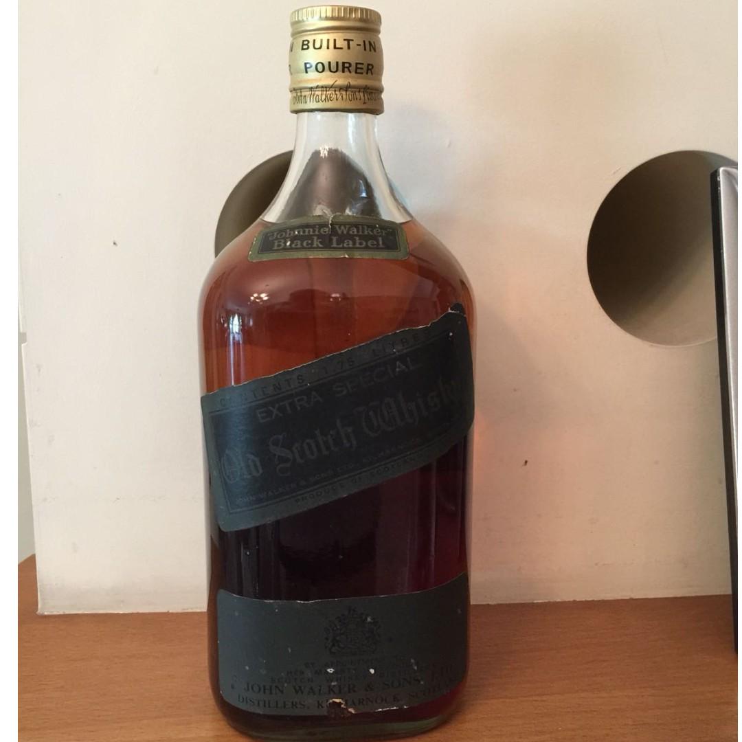 Johnnie Walker Black Label Extra Special - 1970s (1.75 litres), Food ...
