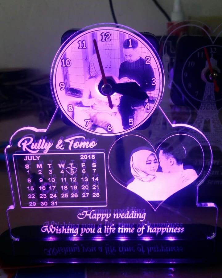 Lampu hias LED foto acrylic akrilik kado unik lucu custom ulang tahun ...
