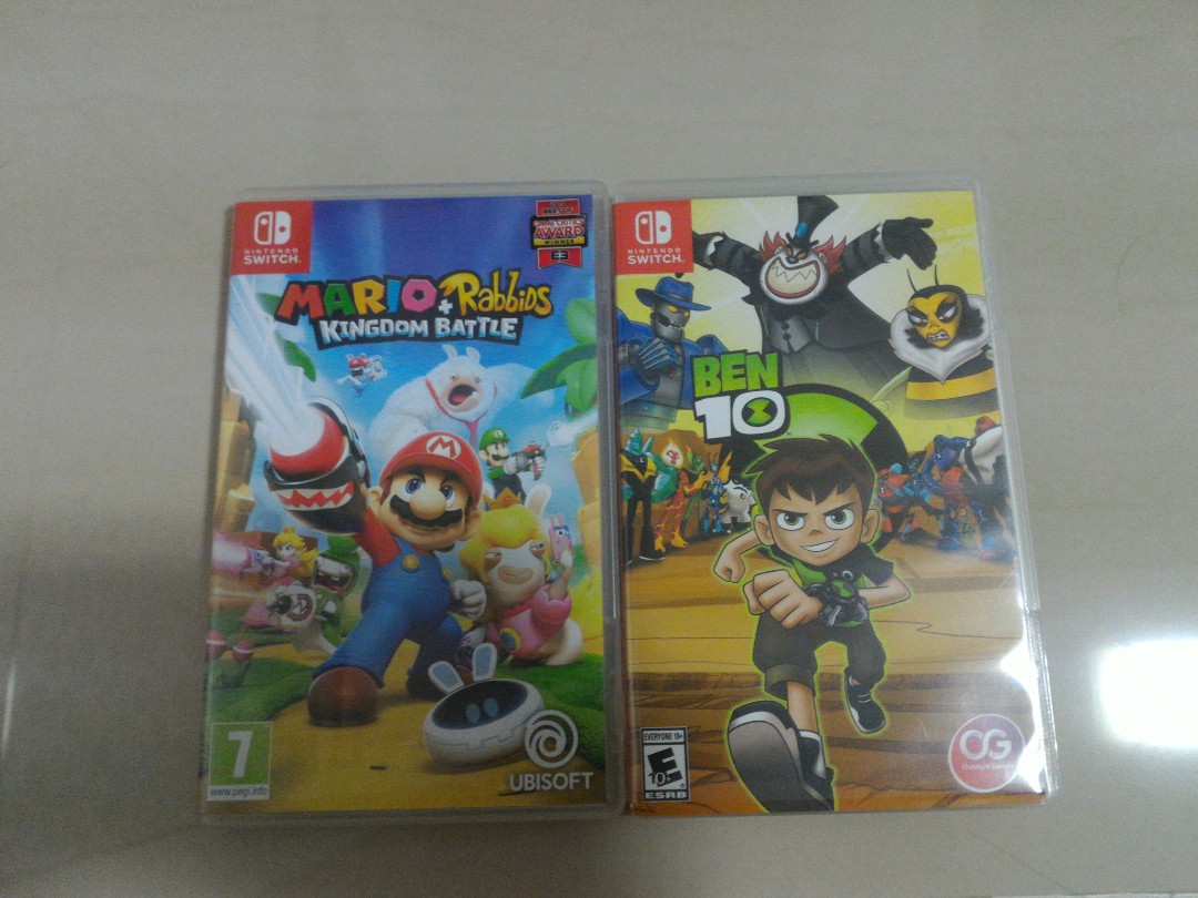 Nintendo Switch Mario Rabbit + Ben 10, Video Gaming, Video Games ...