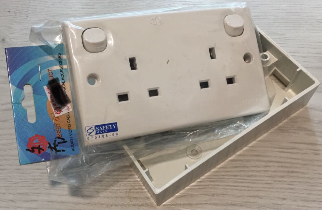 Power Socket: UK Double (PSB Safety Mark), Everything Else on Carousell