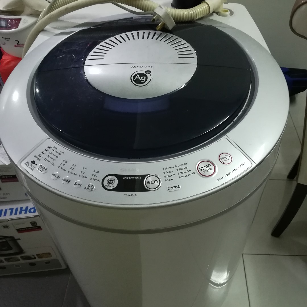 Sharp Washing Machine 8kg - Good Condition, TV & Home Appliances ...