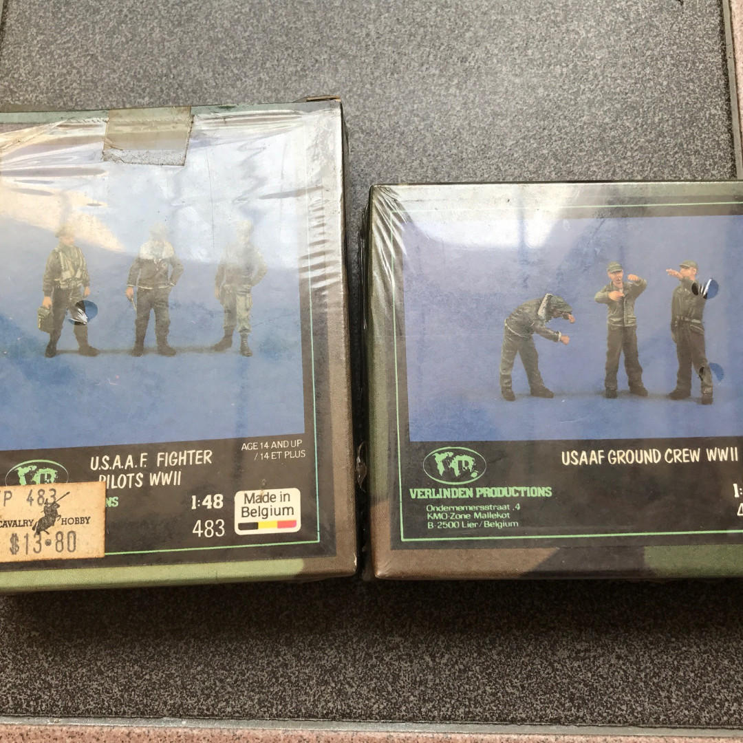 Verlinden 1/48 scale USAAF ground crew two kit # 482 & 483, Hobbies & Toys, Toys & Games on ...