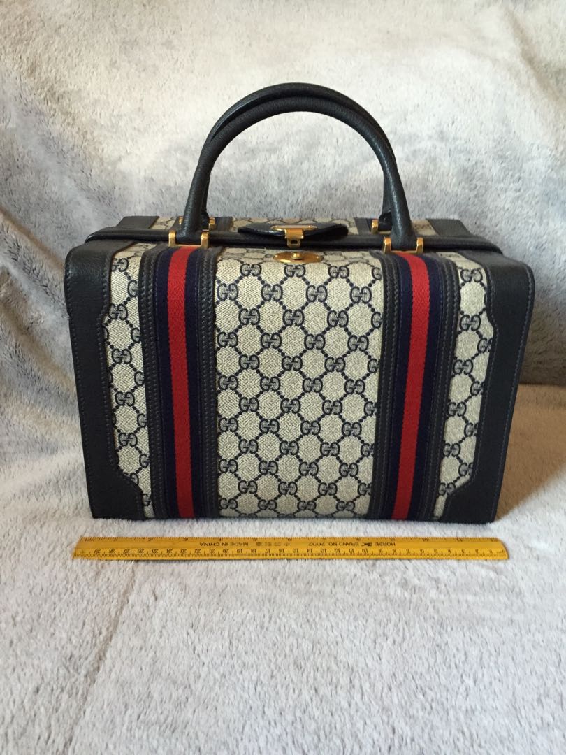 Vintage Gucci Monogram Traincase, Luxury, Bags & Wallets on Carousell