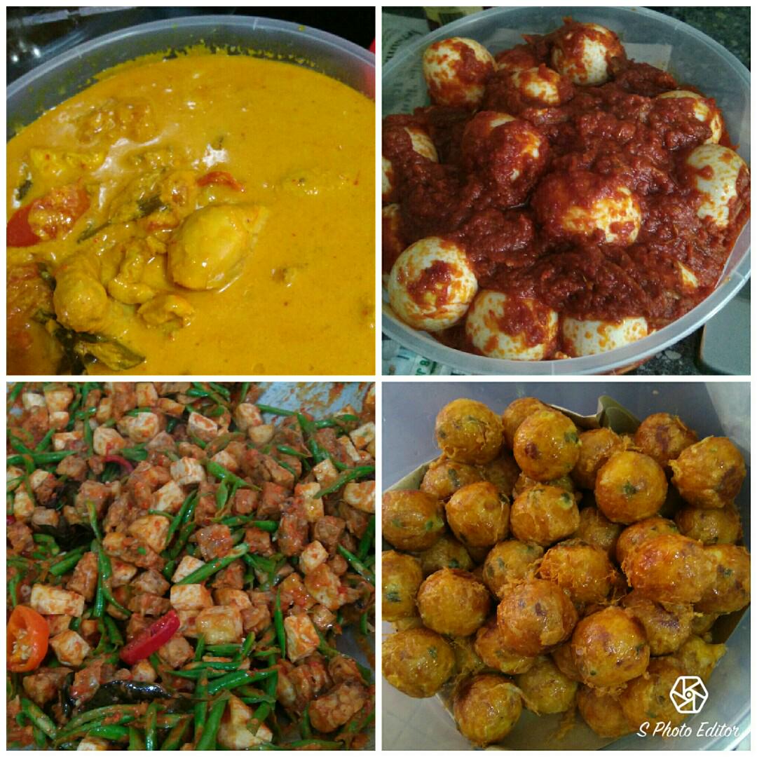 Halal Catering, Halal Buffet, lontong Lodeh set, sambal tumis, Paru ...