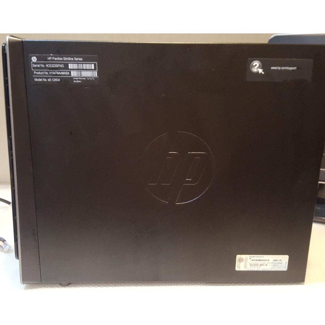 HP Pavilion Slimline S5-1240D Desktop PC, Computers & Tech, Desktops on Carousell