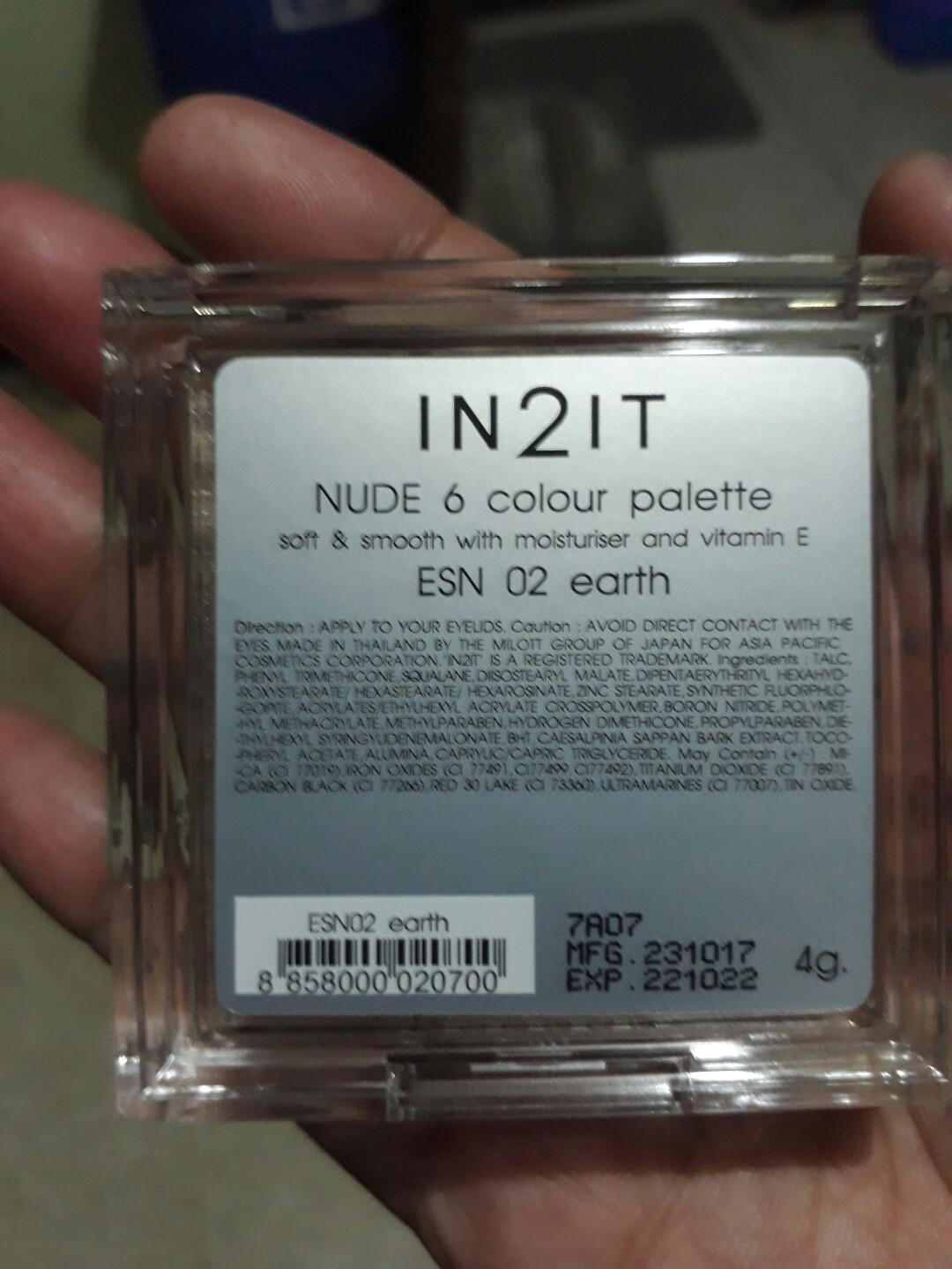 Repriced!! IN2IT eyeshadow! NUDE 6 colour palette, Beauty & Personal ...