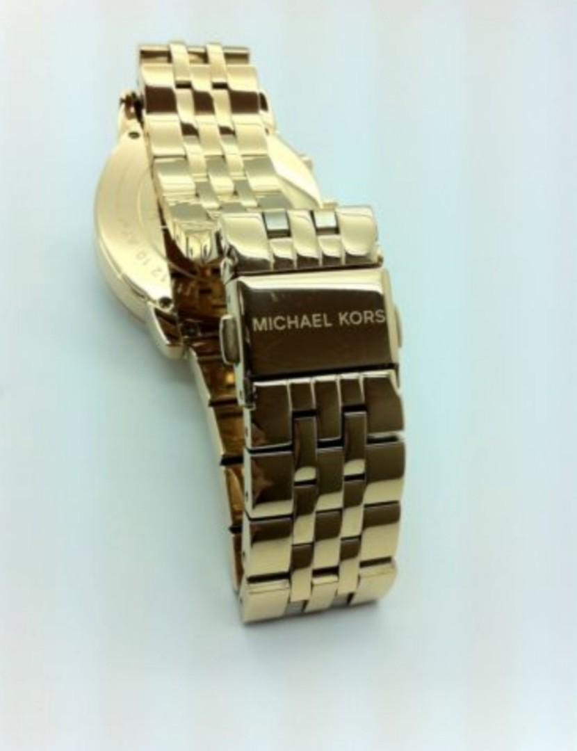 Authentic/Original Michael Kors Gold Runway Chronograph (MK5698), Women ...