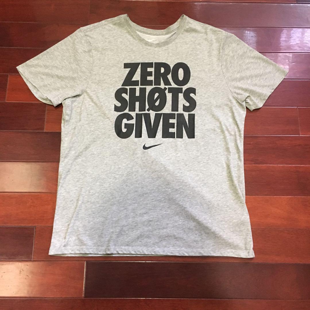 Nike zero shots given dri-fit 標語 文字 針織 logo T 844568-063, 他的時尚, 休閒運動服飾在旋轉拍賣