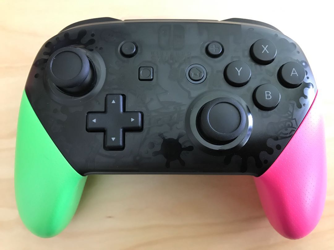 Nintendo pro controller splatoon version, Video Gaming, Video Game ...