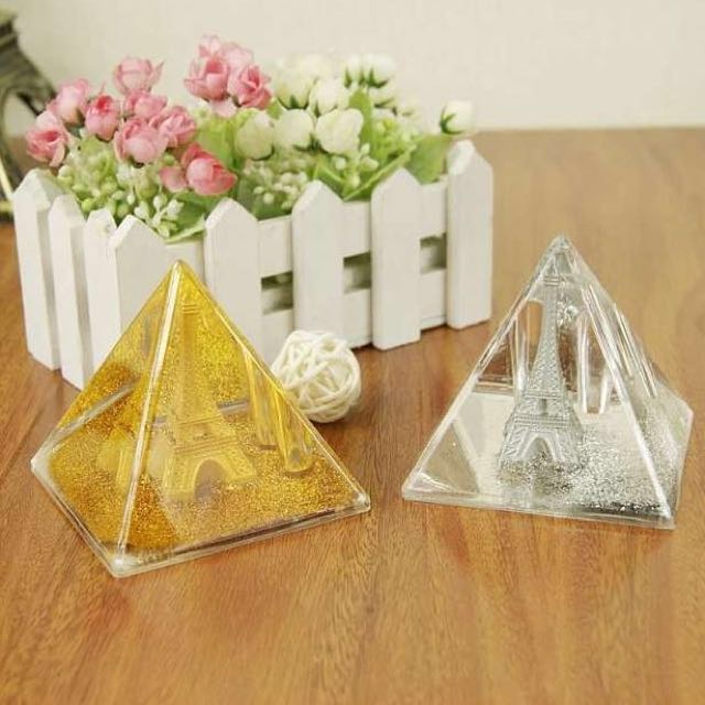 Paris Eiffel Tower Pyramid Pen Holder (Gold & Silver) Buy 1 get 1 FREE ...
