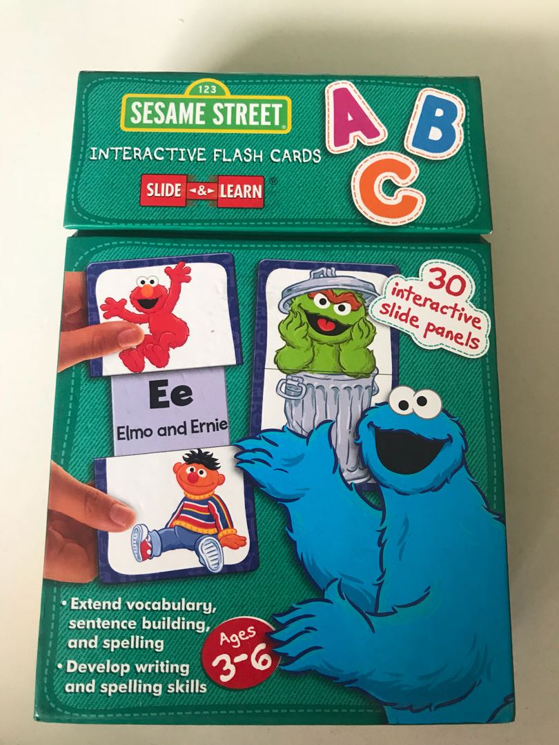 Sesame Street interactive flash cards, Hobbies & Toys, Books ...