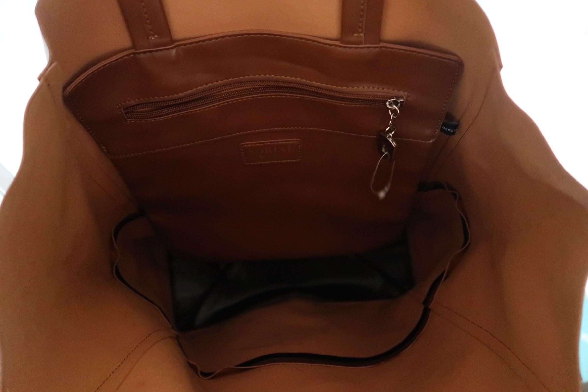 Sorial New York Brown Leather Bag, Women's Fashion, Bags & Wallets ...