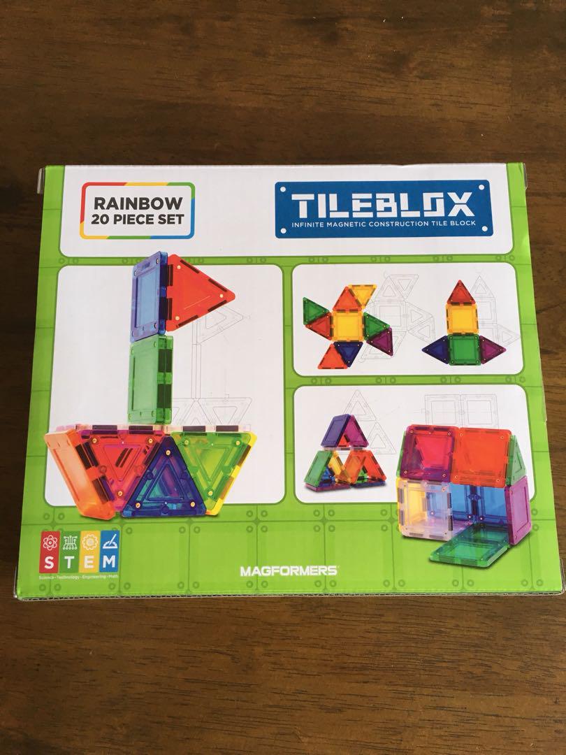 Tilebox by Magformers (Rainbow 20 pieces), Hobbies & Toys, Toys & Games on Carousell