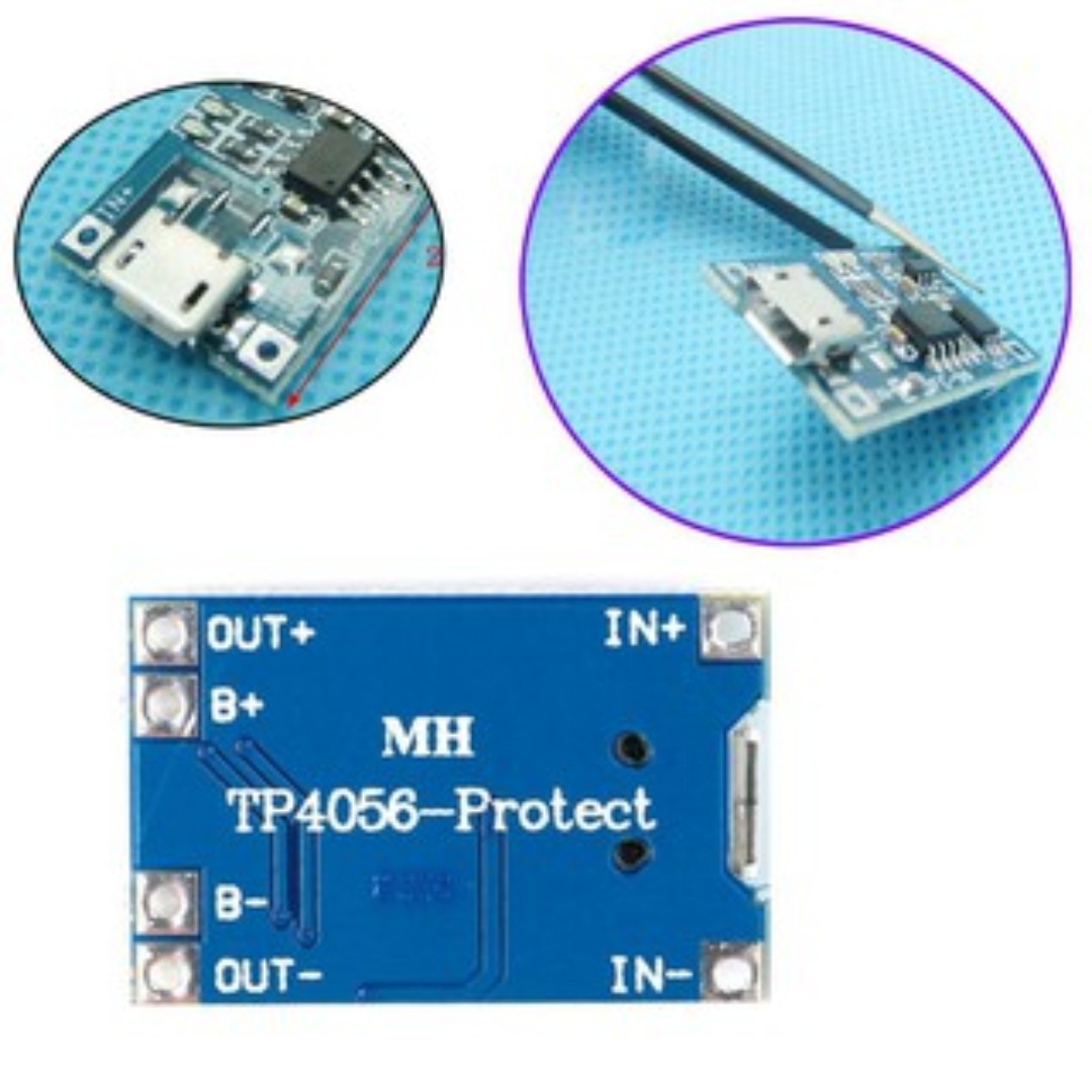 TP4056 Connector Lithium Battery Charging Module MICRO Interface (18650 ...