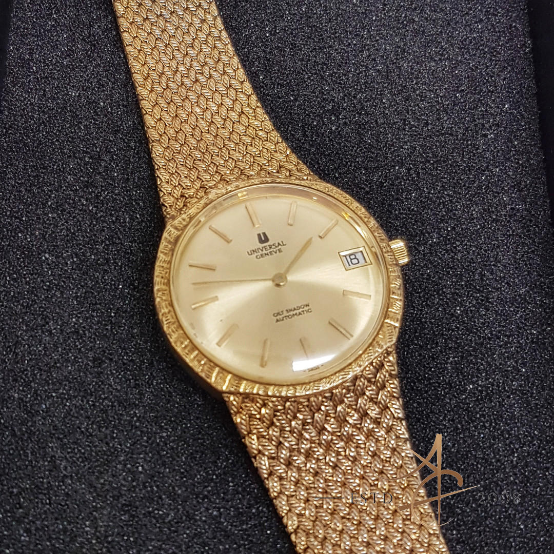 "Micro-Rotor" Automatic Universal Geneve Gilt Shadow Vintage Watch ...