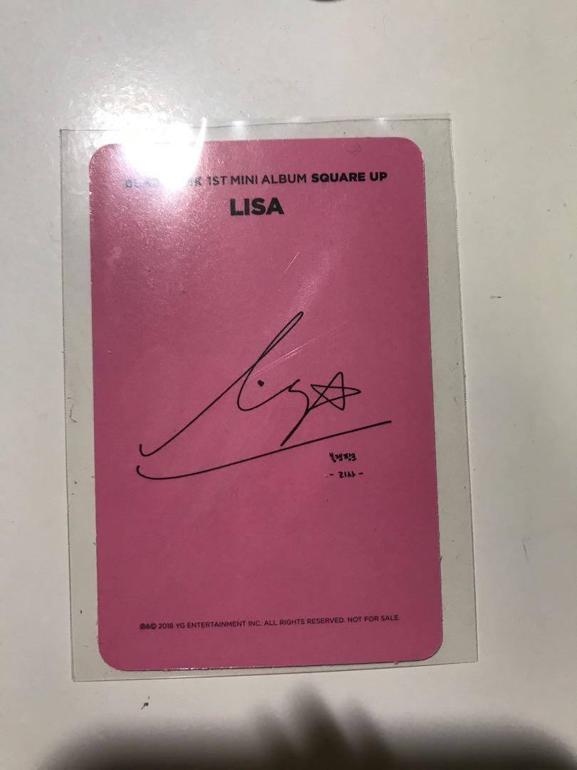 WTT Blackpink LISA PINK VER SIGNATURE PC, Hobbies & Toys, Memorabilia ...