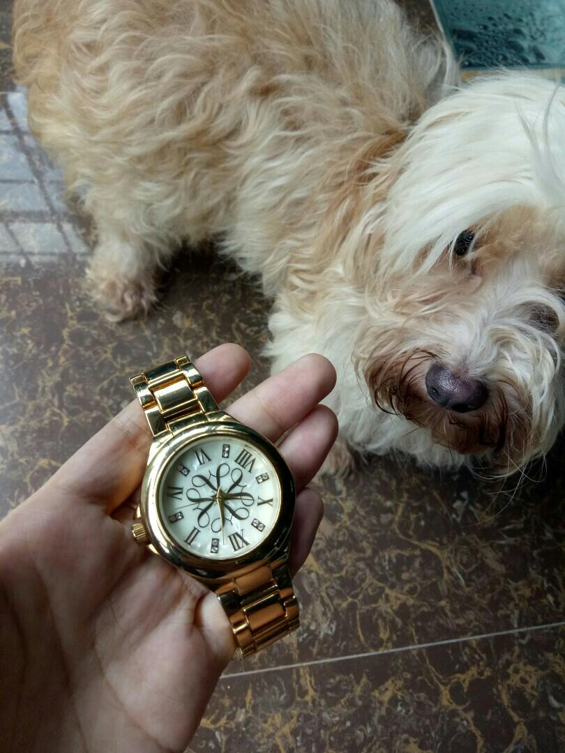 Avon Signature Boyfriend Gold Watch, Women's Fashion, Watches ...