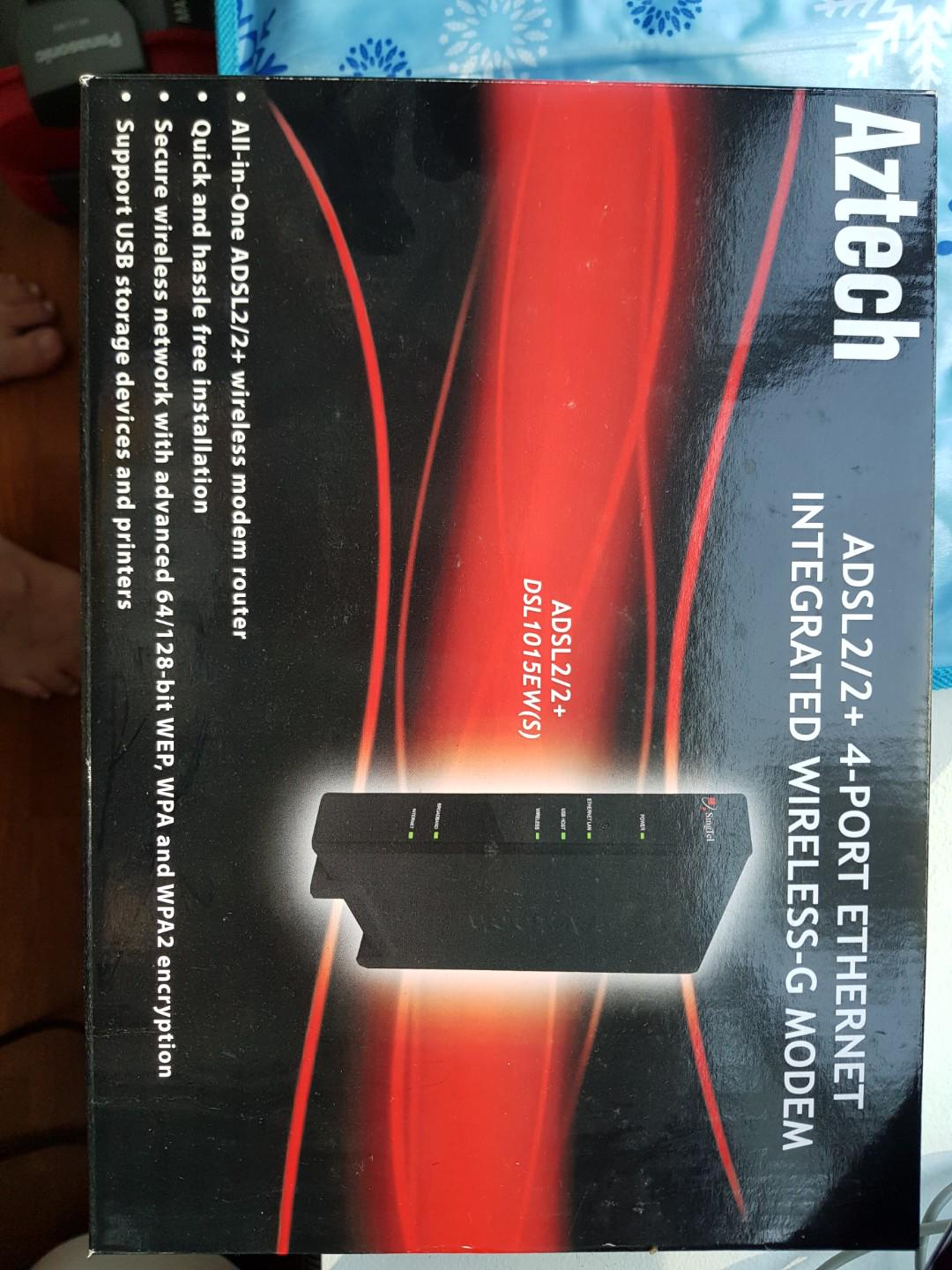Brand new unopened Aztech modem + router, Computers & Tech, Parts ...