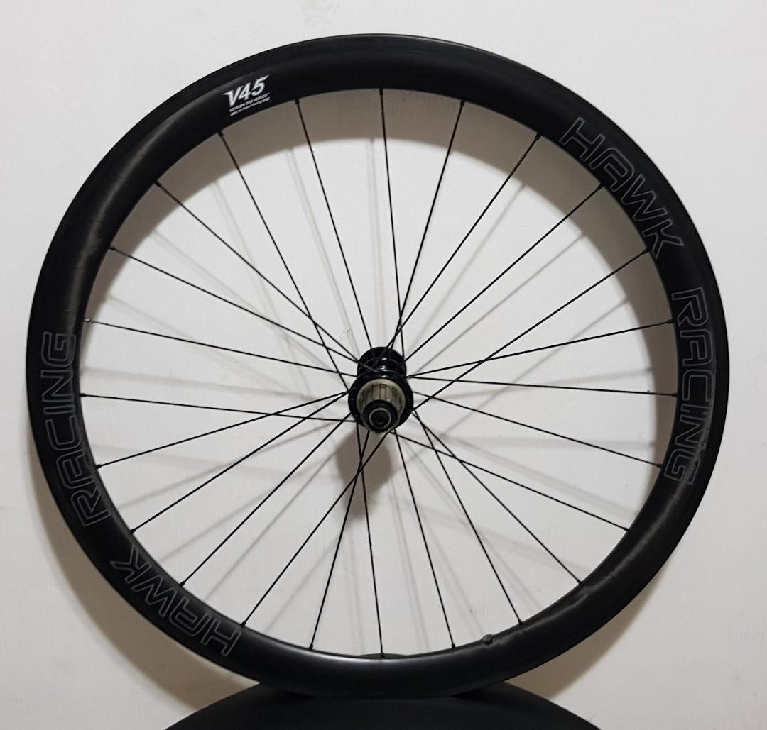 Carbon Wheel - Hawk Racing 45mm (Clincher), Sports Equipment, Bicycles ...