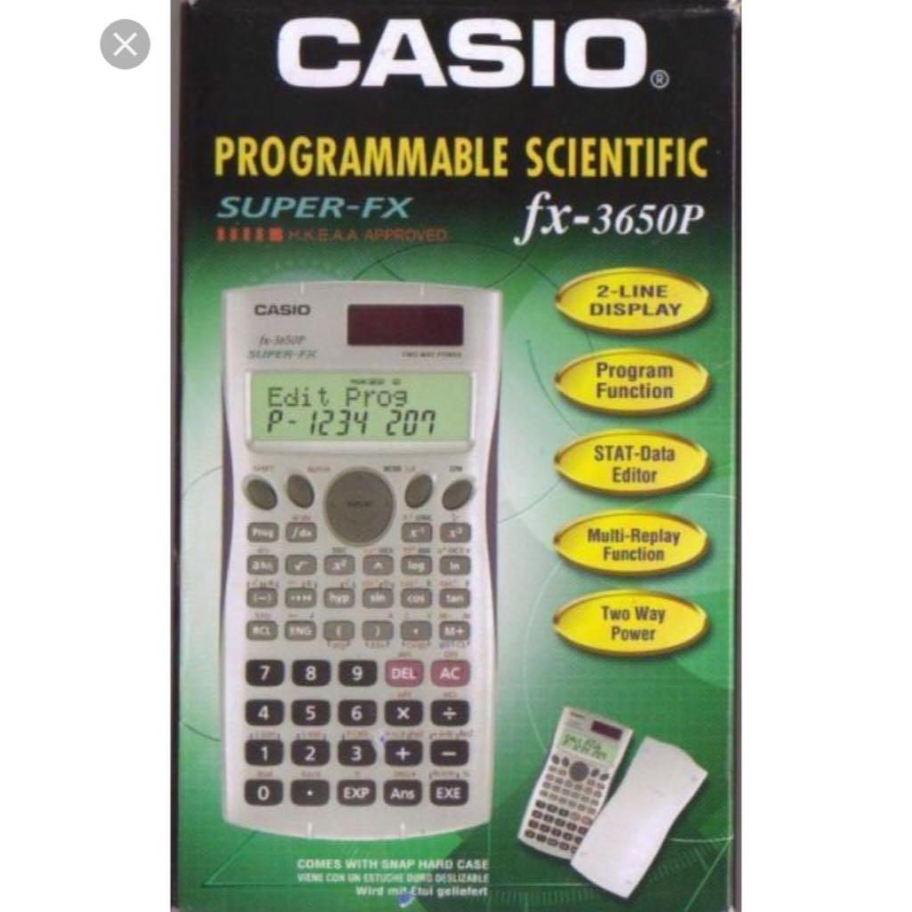 Casio 計數機 fx-3650P, 興趣及遊戲, 手作＆自家設計, 文具 - Carousell