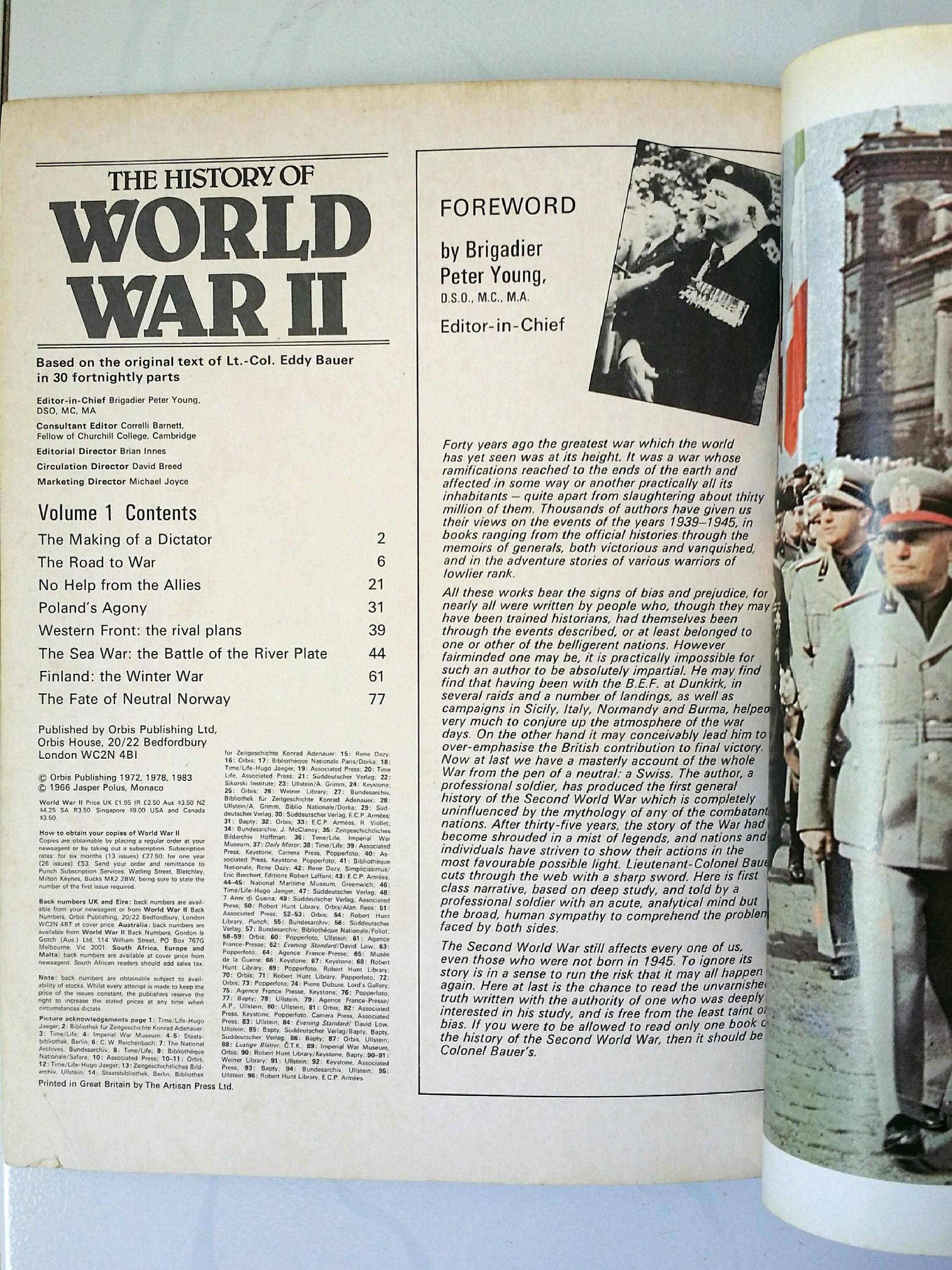 History of the World War II Volume 1, Eddy Bauer & Peter Young, 95 ...