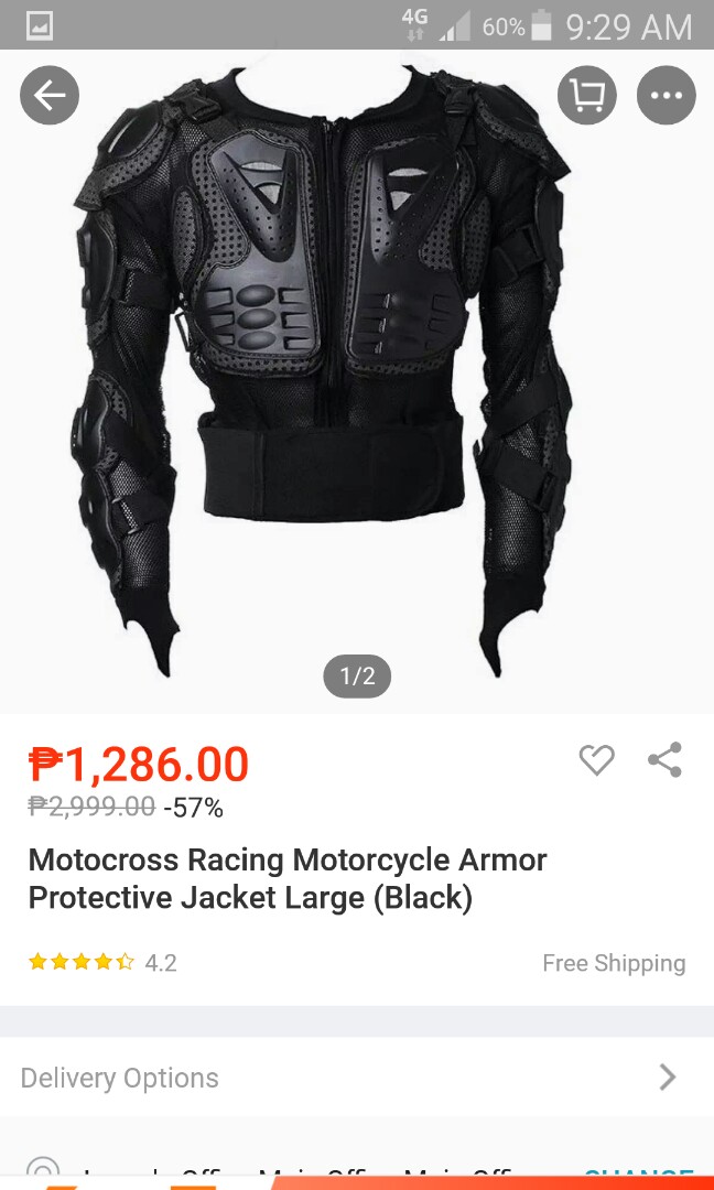 Motorcycle armor LARGE, Men's Fashion, Tops & Sets, Swim Top & Rash ...
