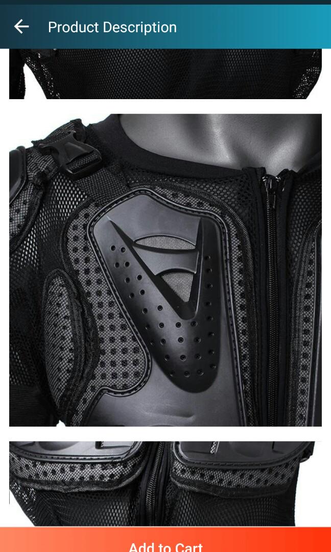 Motorcycle armor LARGE, Men's Fashion, Tops & Sets, Swim Top & Rash ...