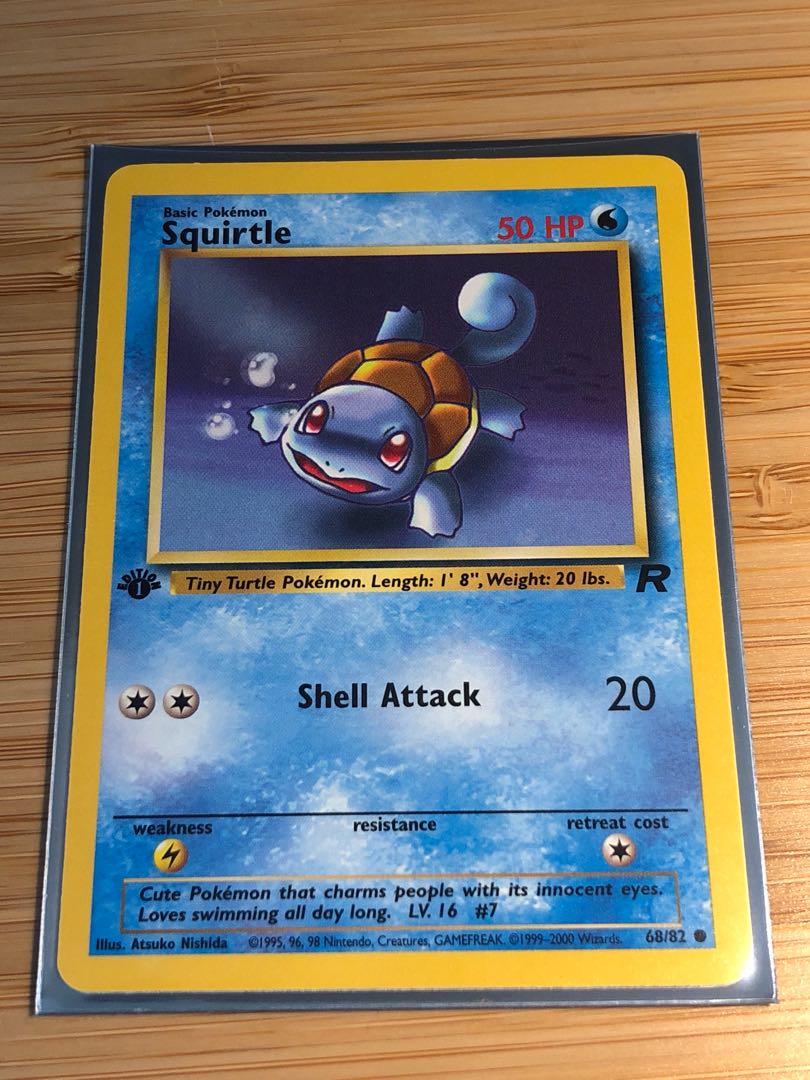 Pokemon Card Squirtle 1st Edition Team Rocket 68/82, Hobbies & Toys ...