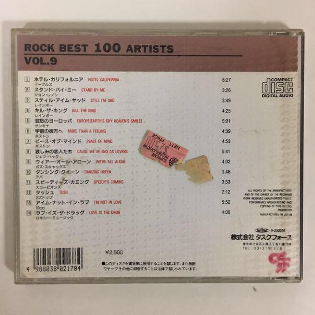 Rock Best 100 Artists Volume 9 CD, TV & Home Appliances, TV & Entertainment, TV Parts ...