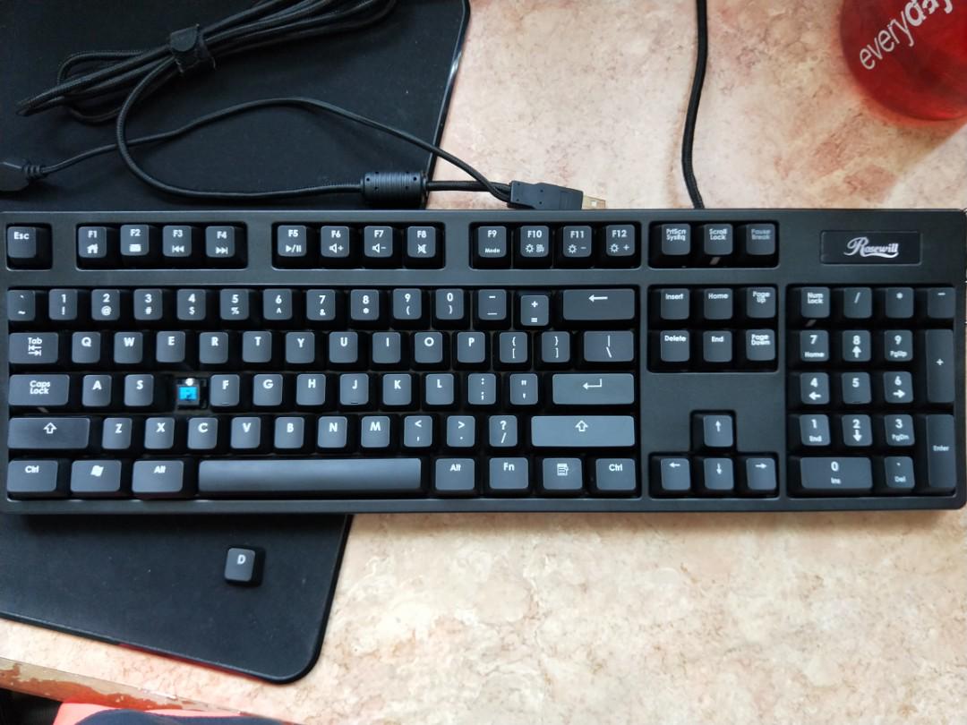 Rosewill RK9100 Blue Led Mechanical Keyboard, Computers & Tech, Parts ...