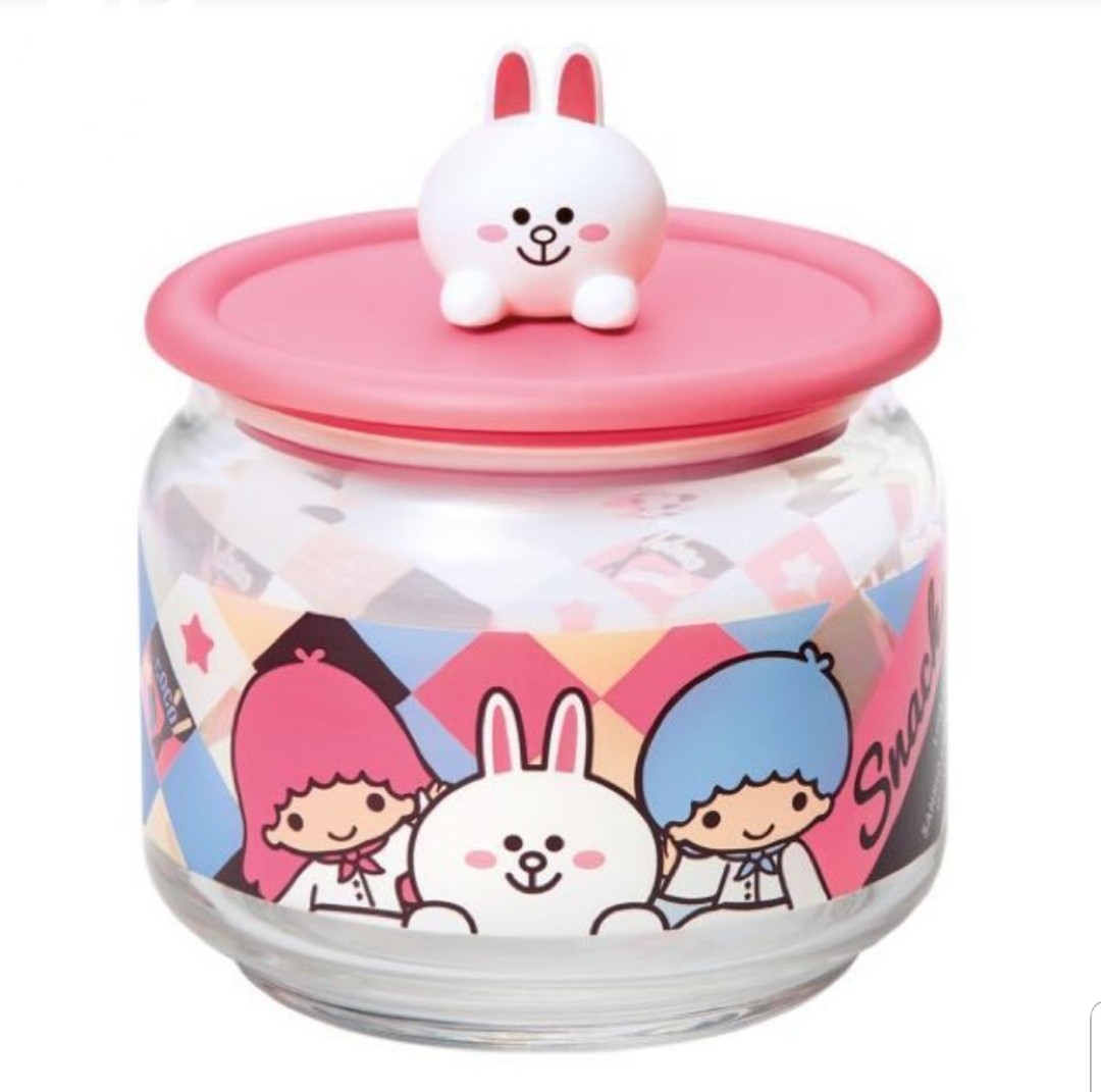 Limited edition Sanrio Line Friends 3D Cony 7 11 glass container ...