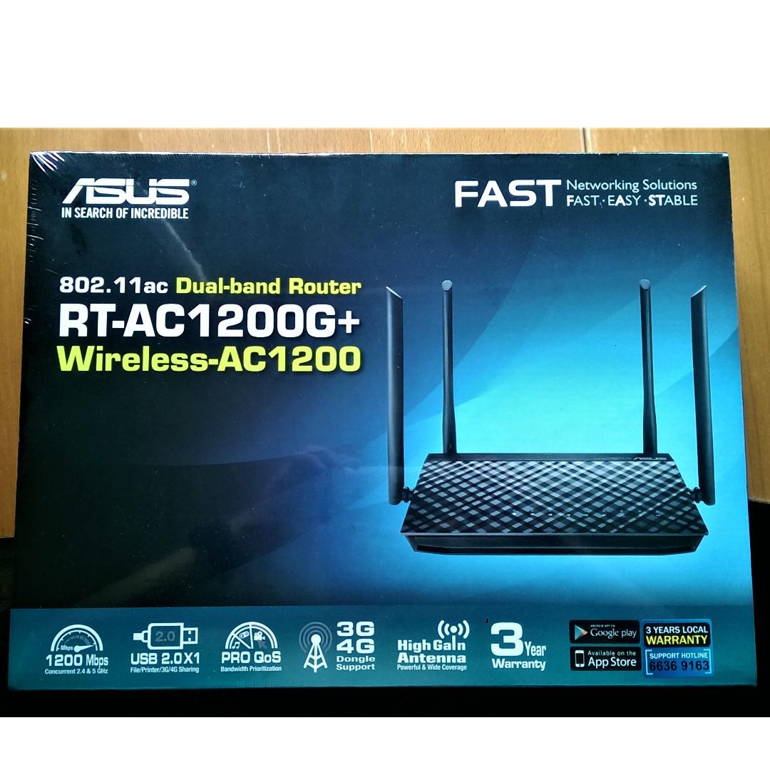 Asus RT-AC 1200G+ 802.11ac Dual Band Router, Computers & Tech, Parts ...