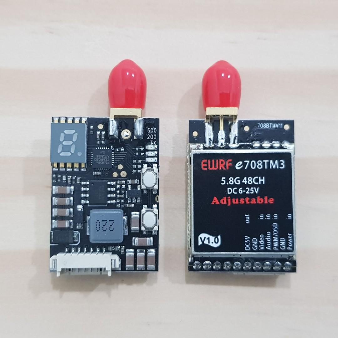 EWRF E708TM3 5.8G 48CH ADJUSTABLE POWER FPV VTX WITH OSD & SMART AUDIO ...