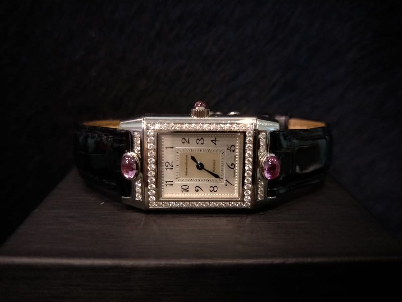 Jaeger lecoultre reverso Ladies with diamonds and pink sapphire, Luxury ...