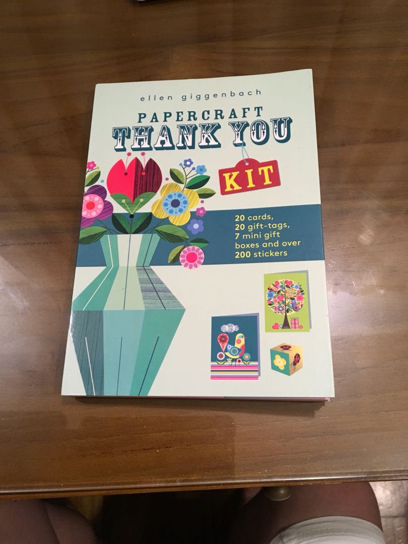 New Papercraft Thank You Kit by ellen giggenbach, Hobbies & Toys ...