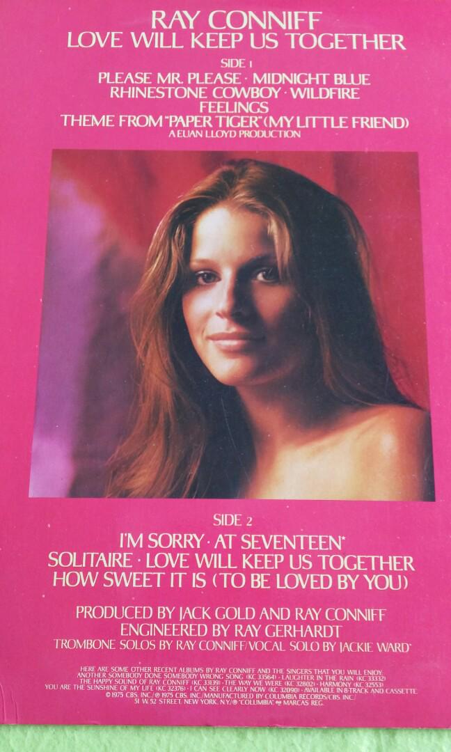 RAY CONNIFF . love will keep us together. Vinyl record, Hobbies & Toys ...