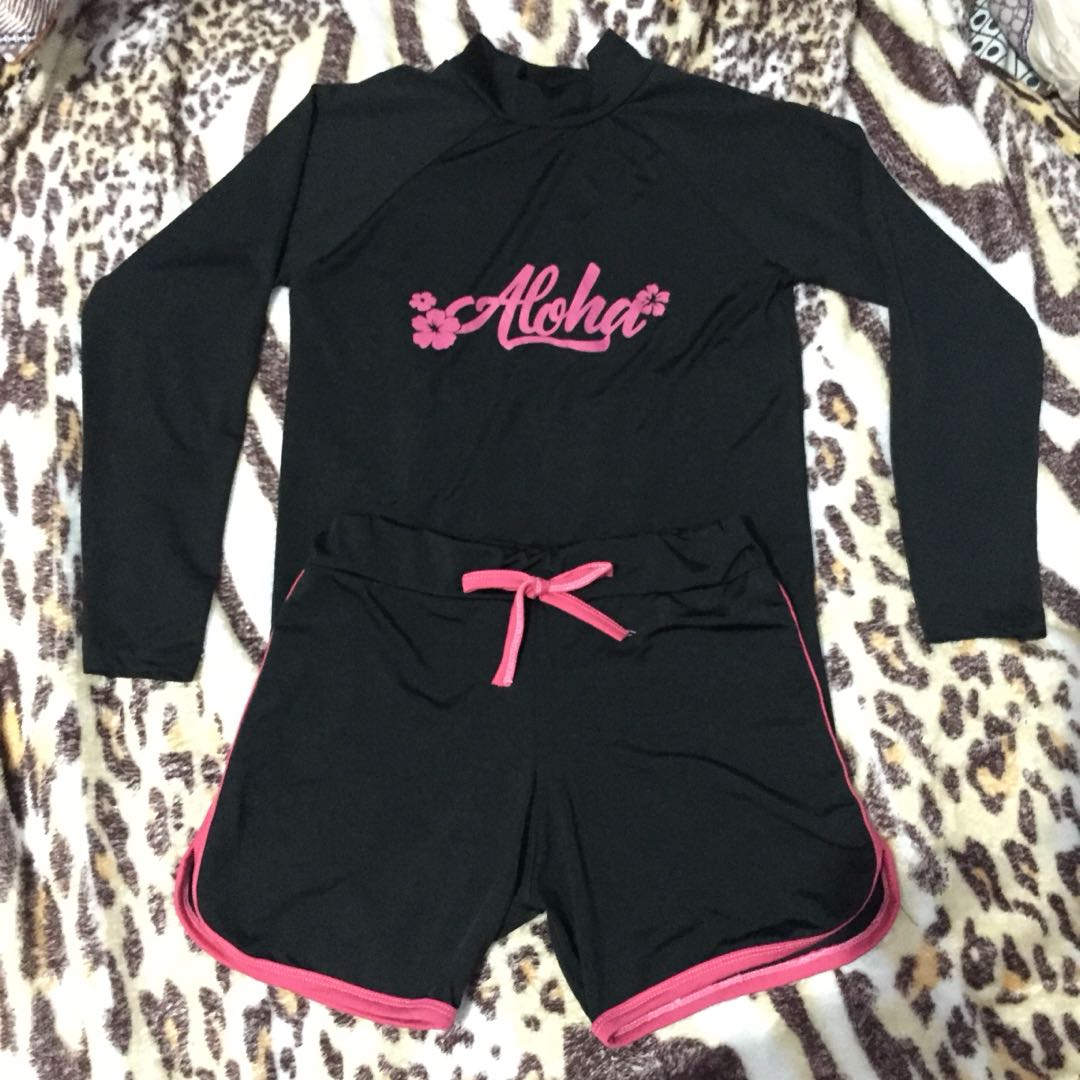 Rush Guard Terno, Women's Fashion, Swimwear, Rash guard on Carousell