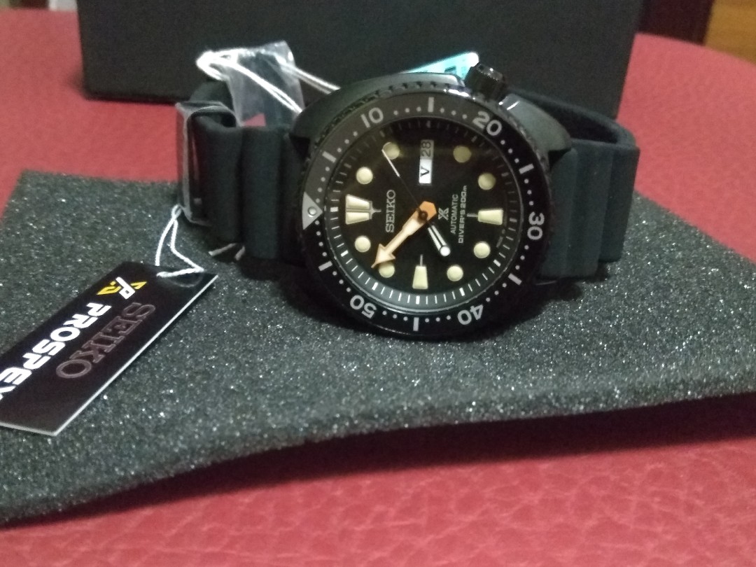 Seiko Turtle Black Series SRPC49J1, Luxury, Watches on Carousell