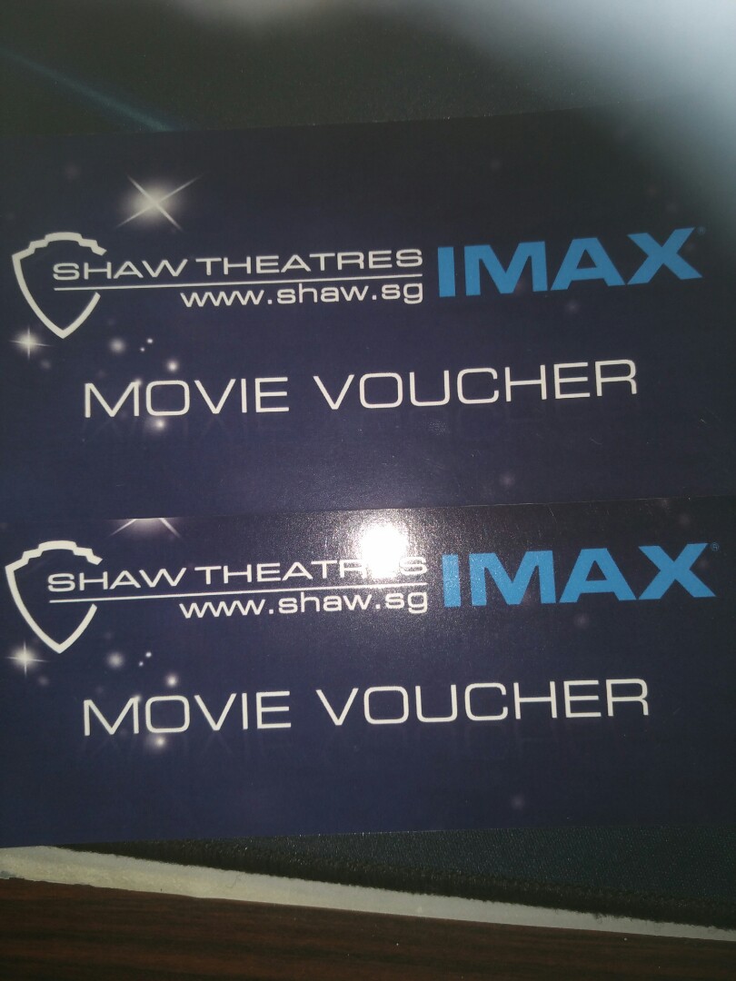Shaw Theatres IMAX Movie Voucher, Tickets & Vouchers, Vouchers on Carousell