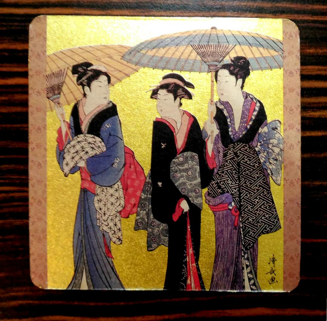Vintage JAPANEESE Drink Coasters UKIYOE, Hobbies & Toys, Collectibles ...