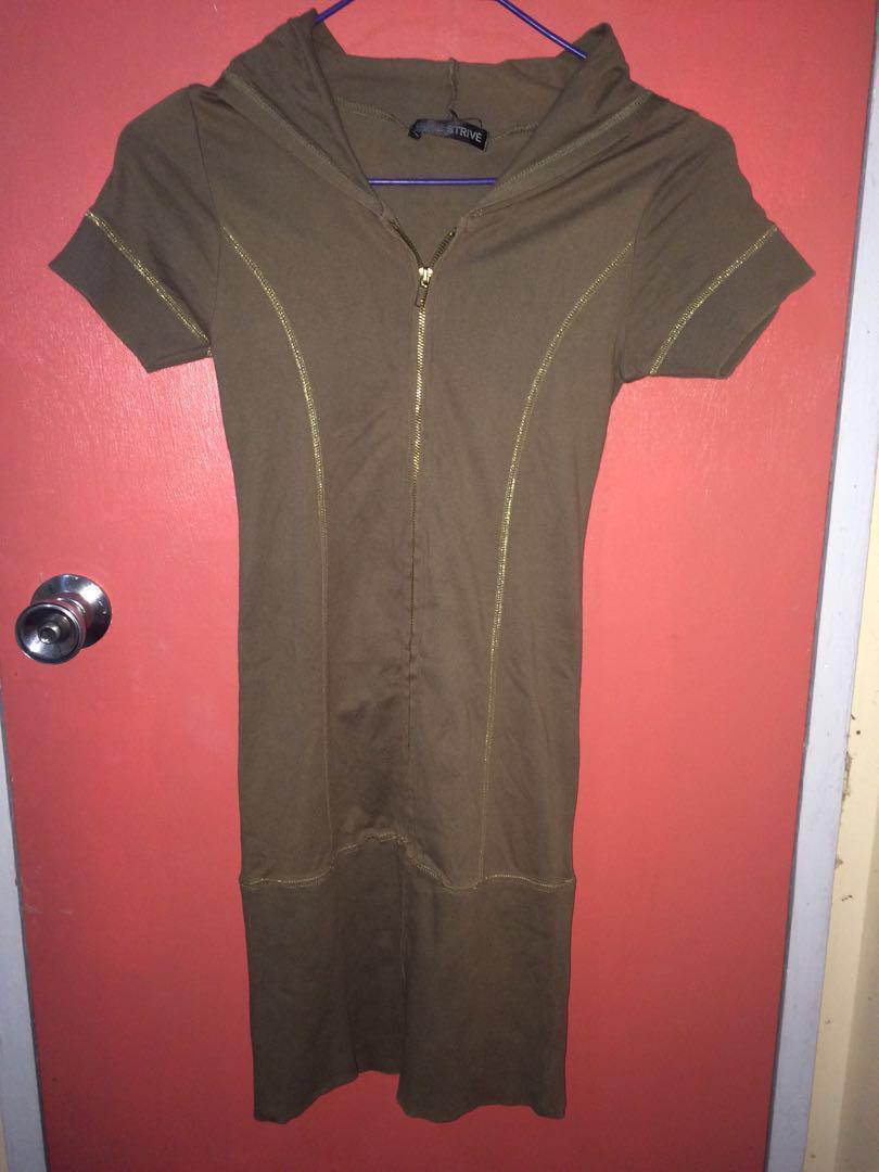 Blue Strive Hooded Dress (a Japan apparel), Women's Fashion, Dresses ...