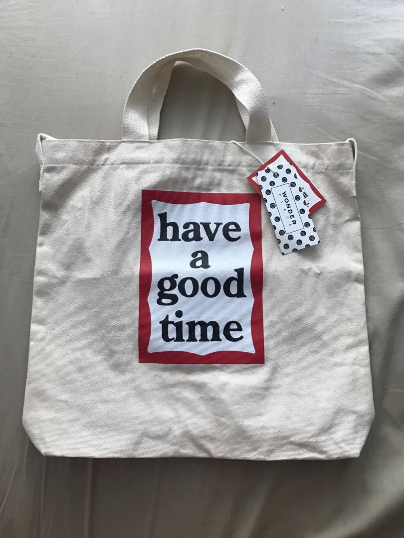 全新韓牌Have a good time tote bag, 名牌, 手袋及銀包 - Carousell