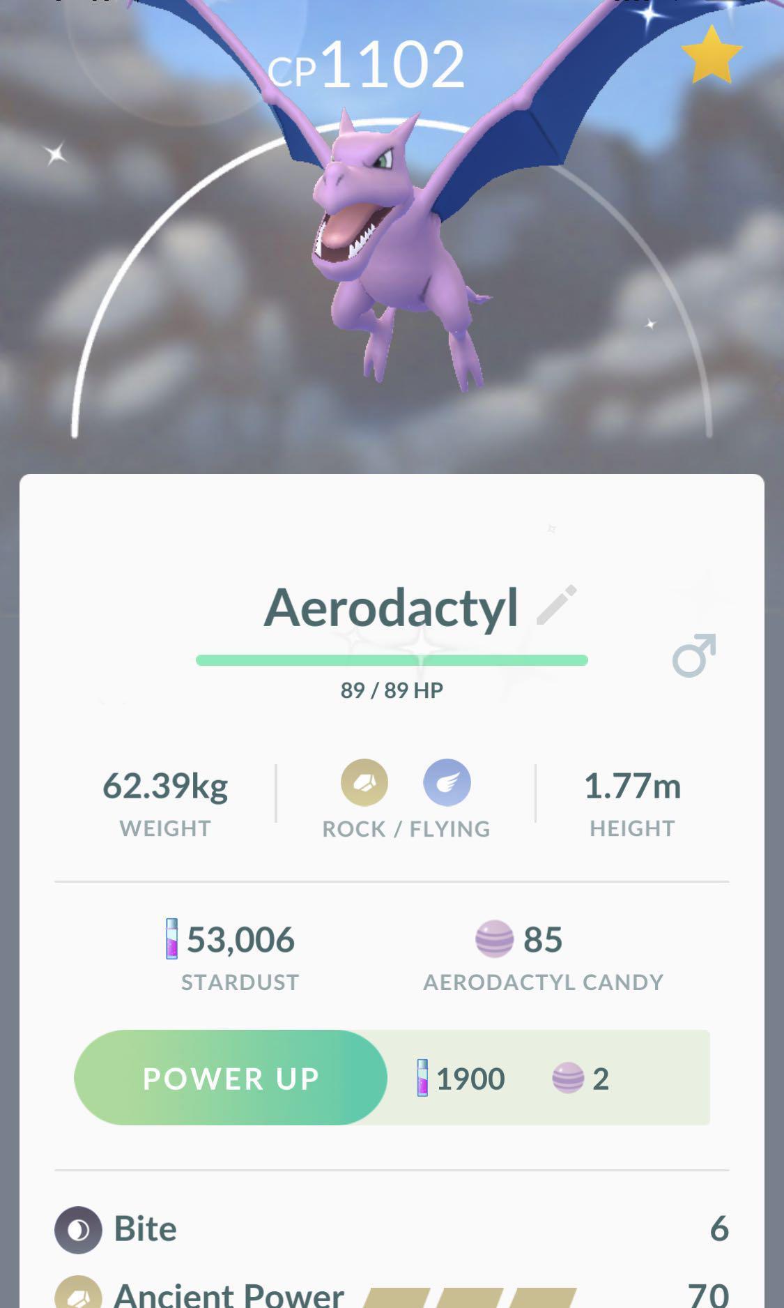 Pokémon Go Shiny Aerodactyl, Video Gaming, Video Games, Nintendo on ...