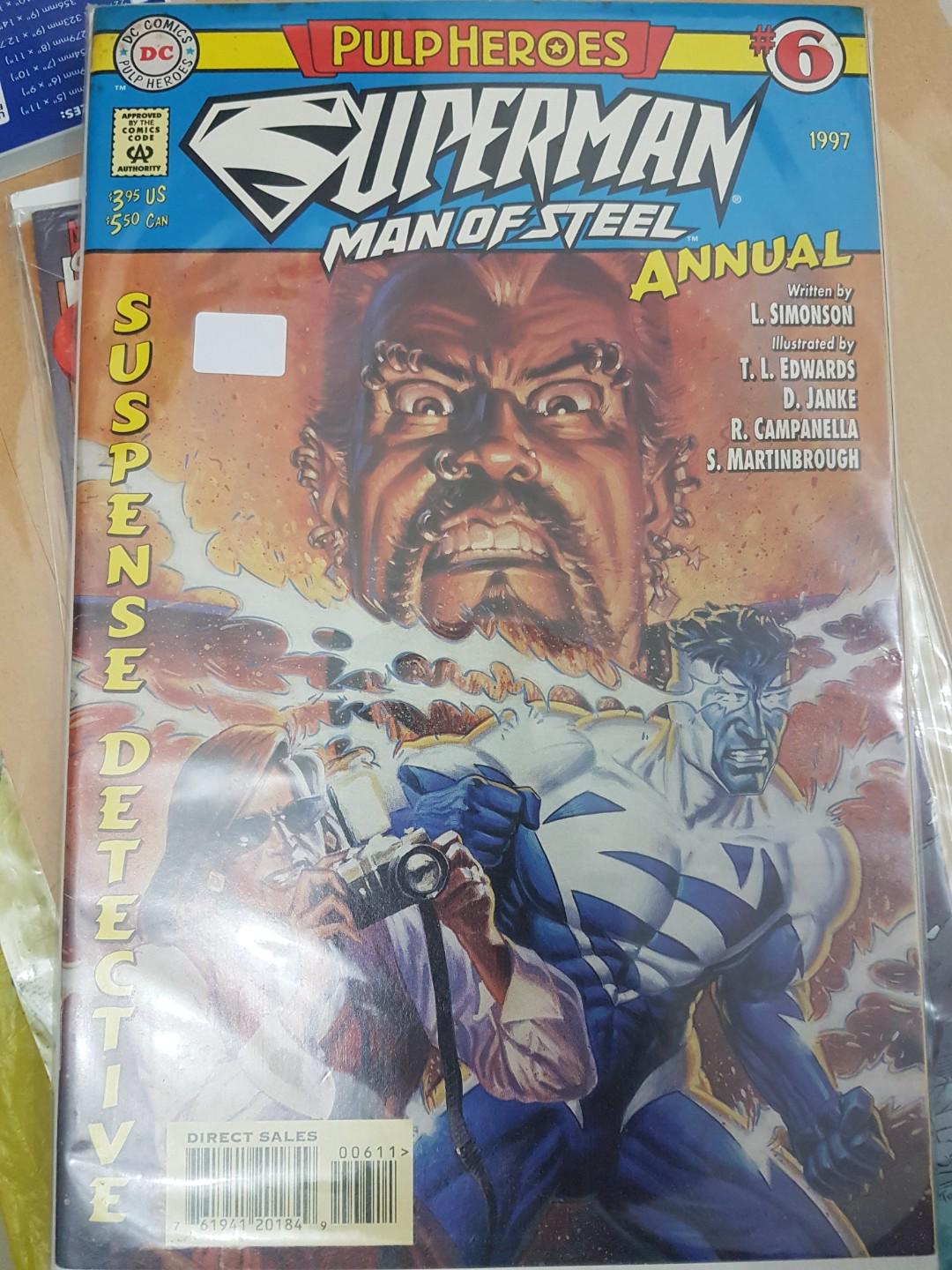 Pulp Heroes Superman Man of Steel Annual, Hobbies & Toys, Books & Magazines, Comics & Manga on ...