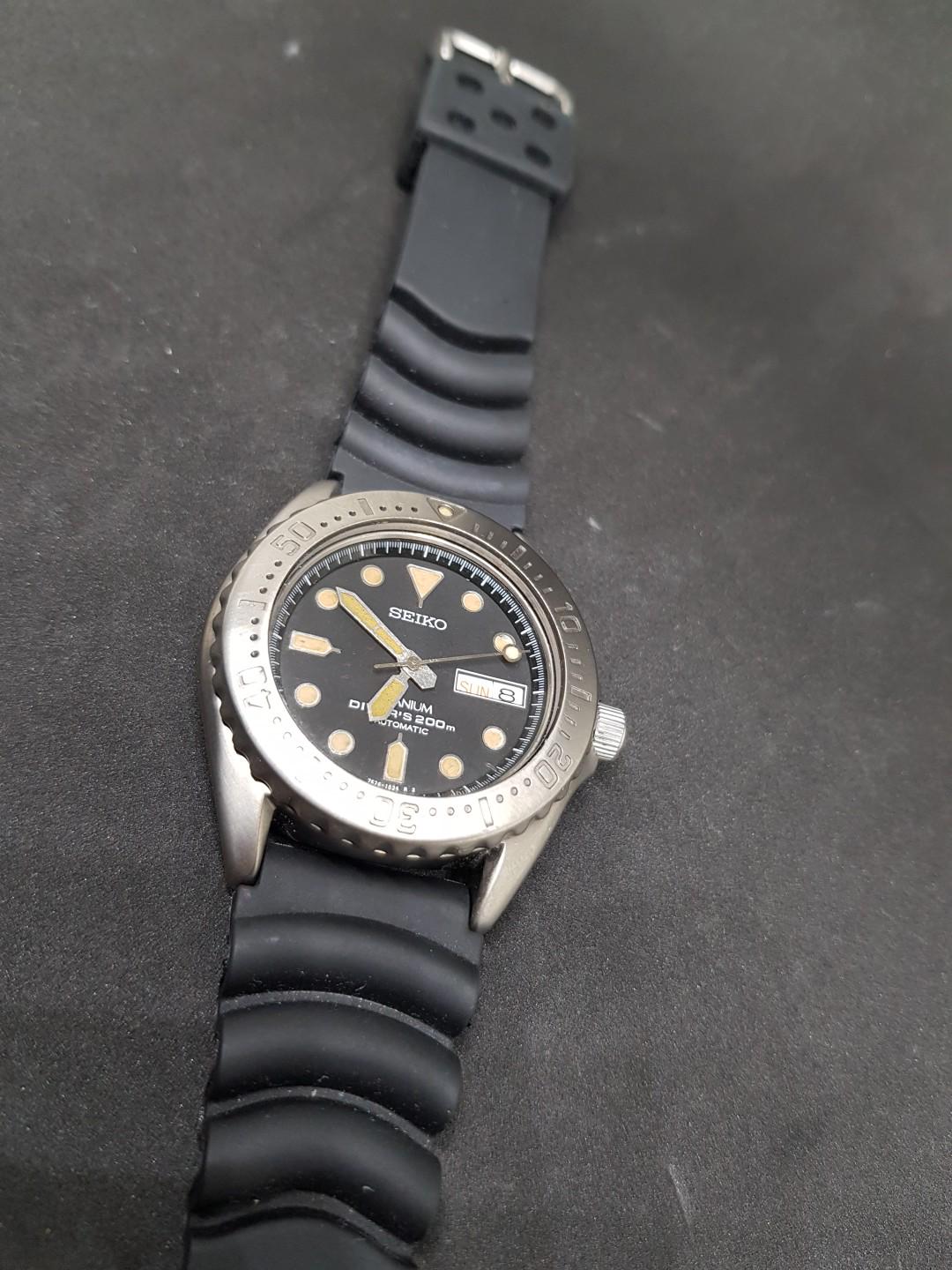 Seiko titanium automatic divers watch. Vintage seiko watch from 1998 ...
