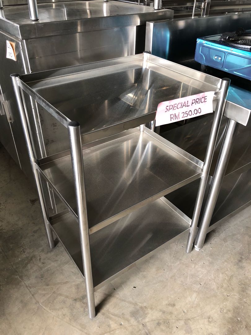 Stainless steel 3 tier rack, Furniture & Home Living, Bathroom ...