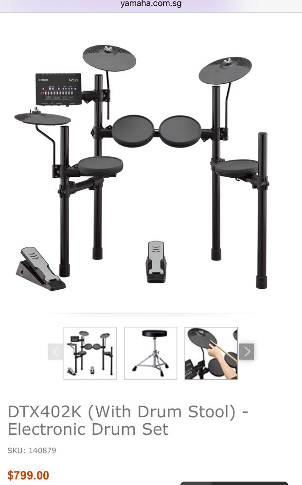 Yamaha DTX Electronic Drum Set, Hobbies & Toys, Music & Media, Musical Instruments on Carousell