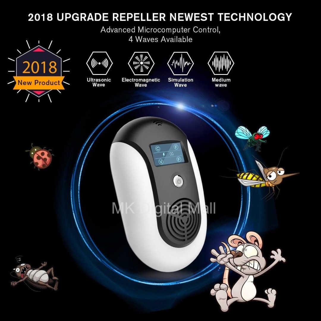 NEW 2018 UPGRADED Smart Electronic Pest Repellent ★ Non-toxic way to ...