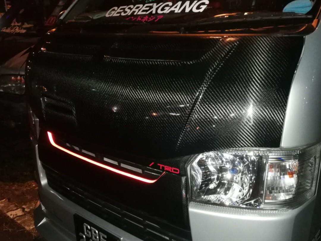 Hiace Euro 4/5 Carbon Fibre Hood w Air Vent, Car Accessories ...